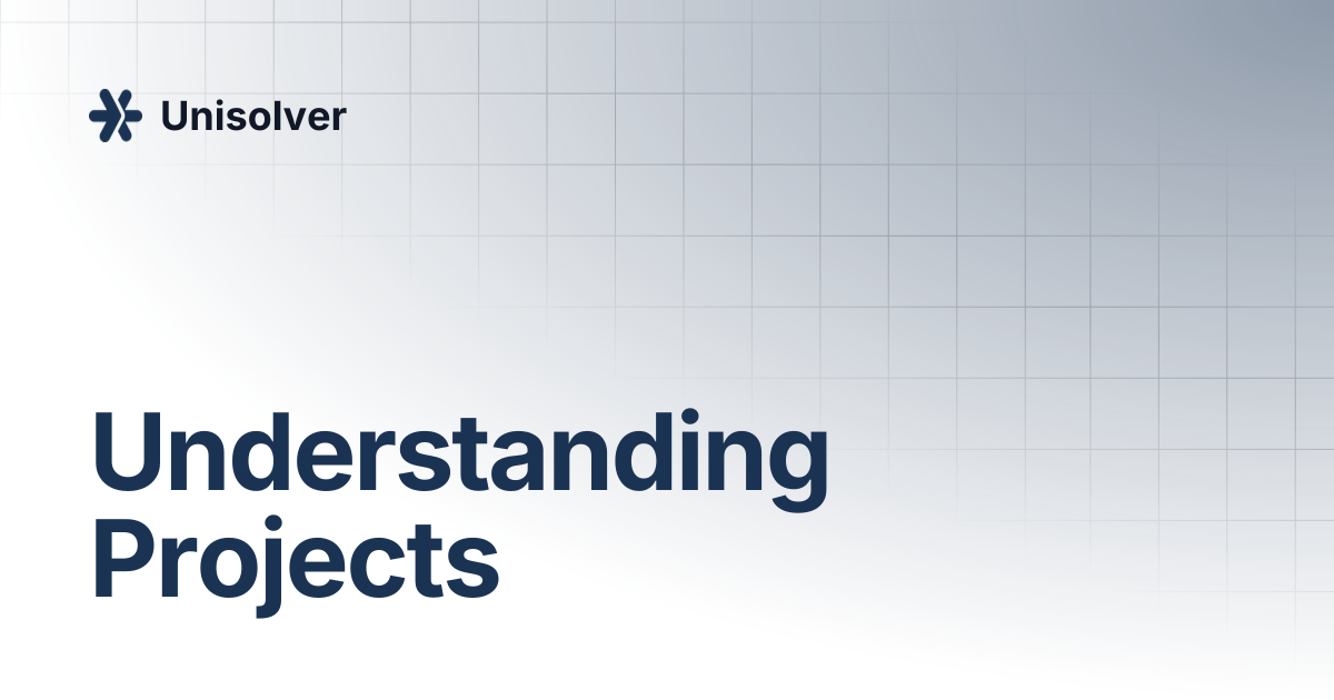 Understanding Projects | Unisolver